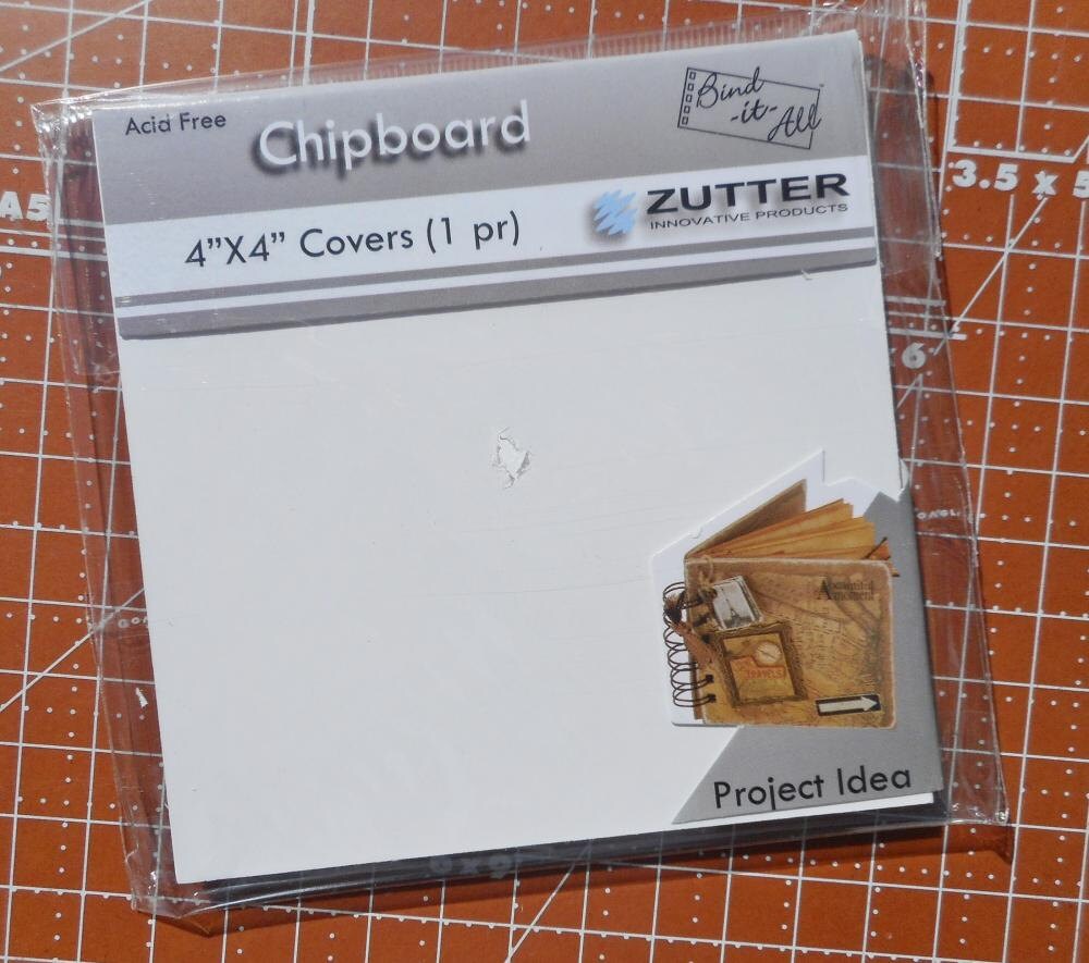 Zutter White Chipboard Book Covers 4 X 4 Inches One Pair - Etsy