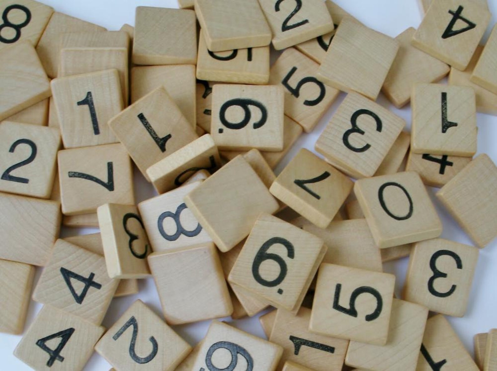 Vintage Scrabble Numble Tiles Set of 50 Random Assortment | Etsy