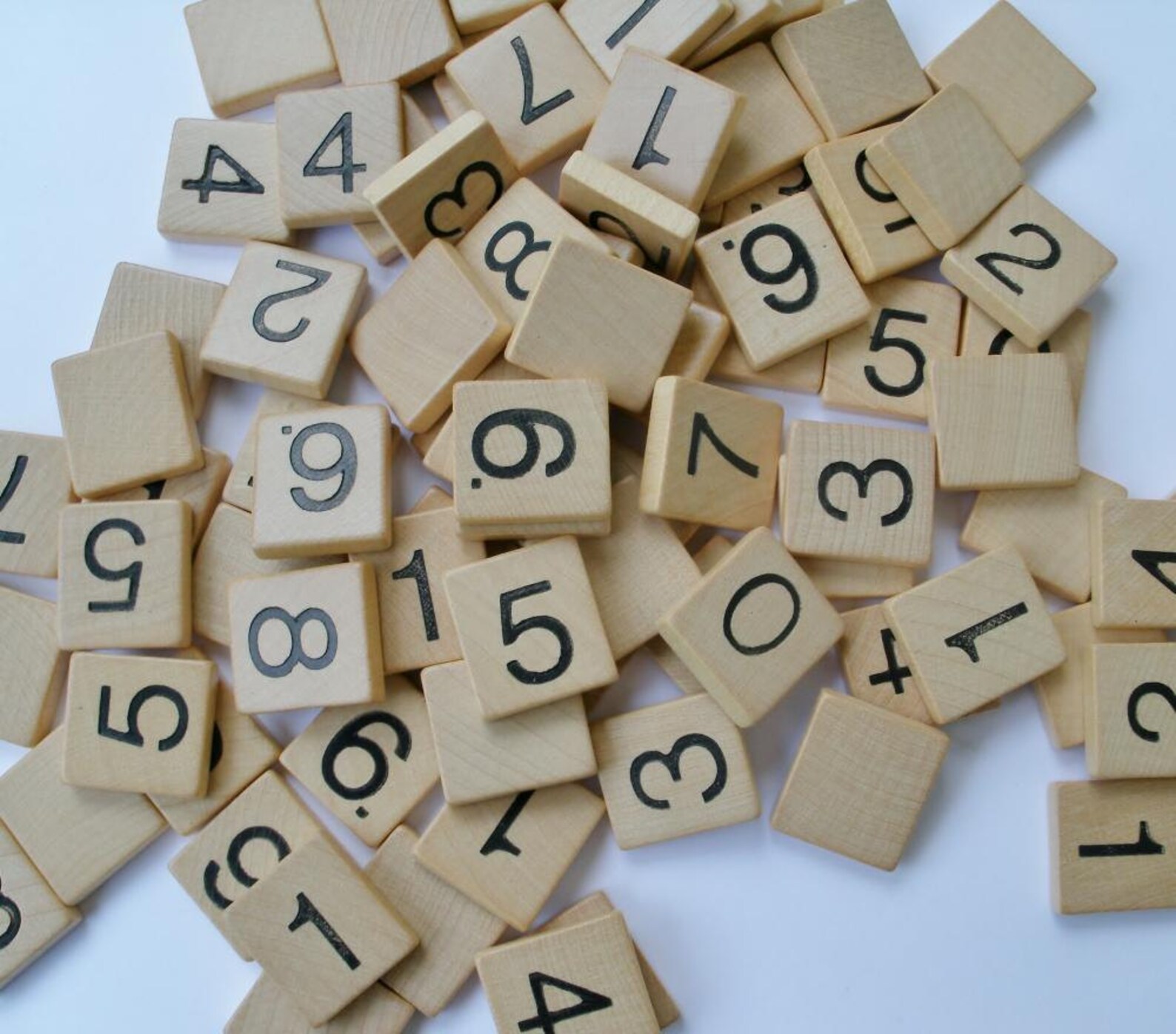 Vintage Scrabble Numble Tiles Set of 50 Random Assortment | Etsy