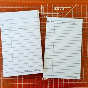 Library Cards Set of 100 Check Out Cards. Journaling Tags - Etsy