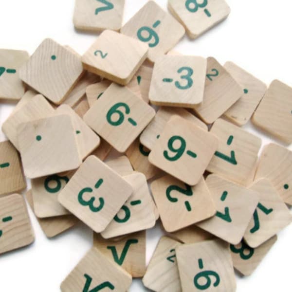 Wood Number Tiles - Etsy