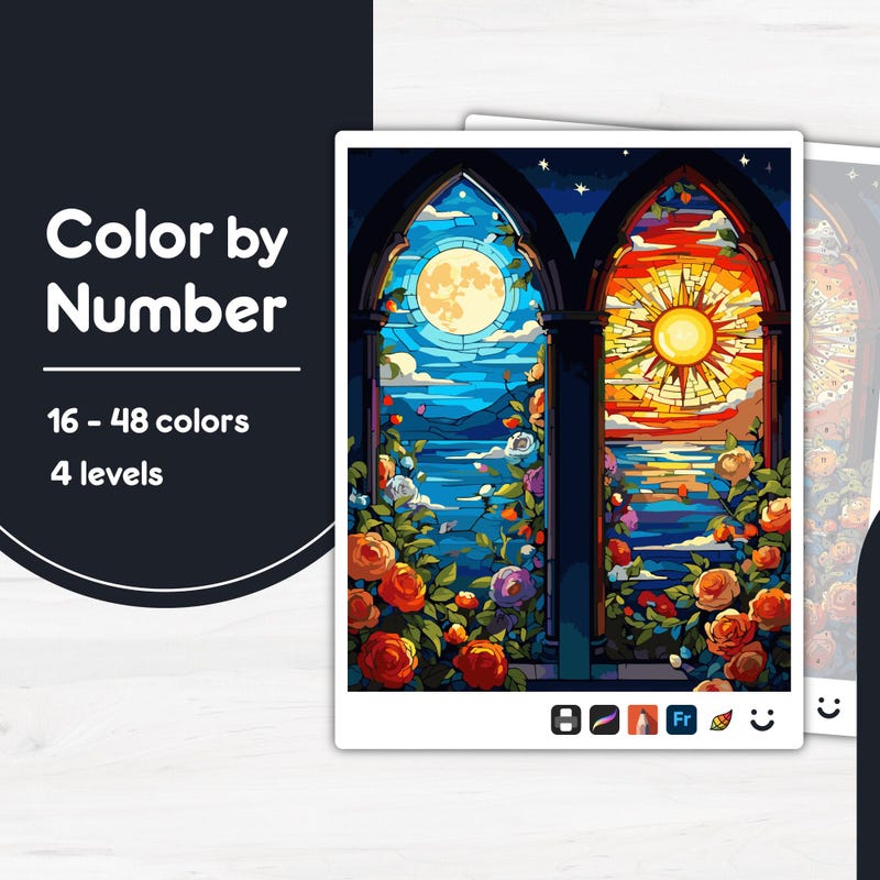 Stained Glass Numbers - Etsy