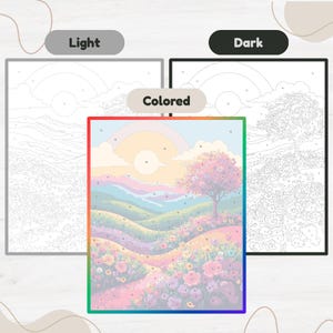 Colorful Landscape Advanced Color by Number, Paint by Number, Procreate ...