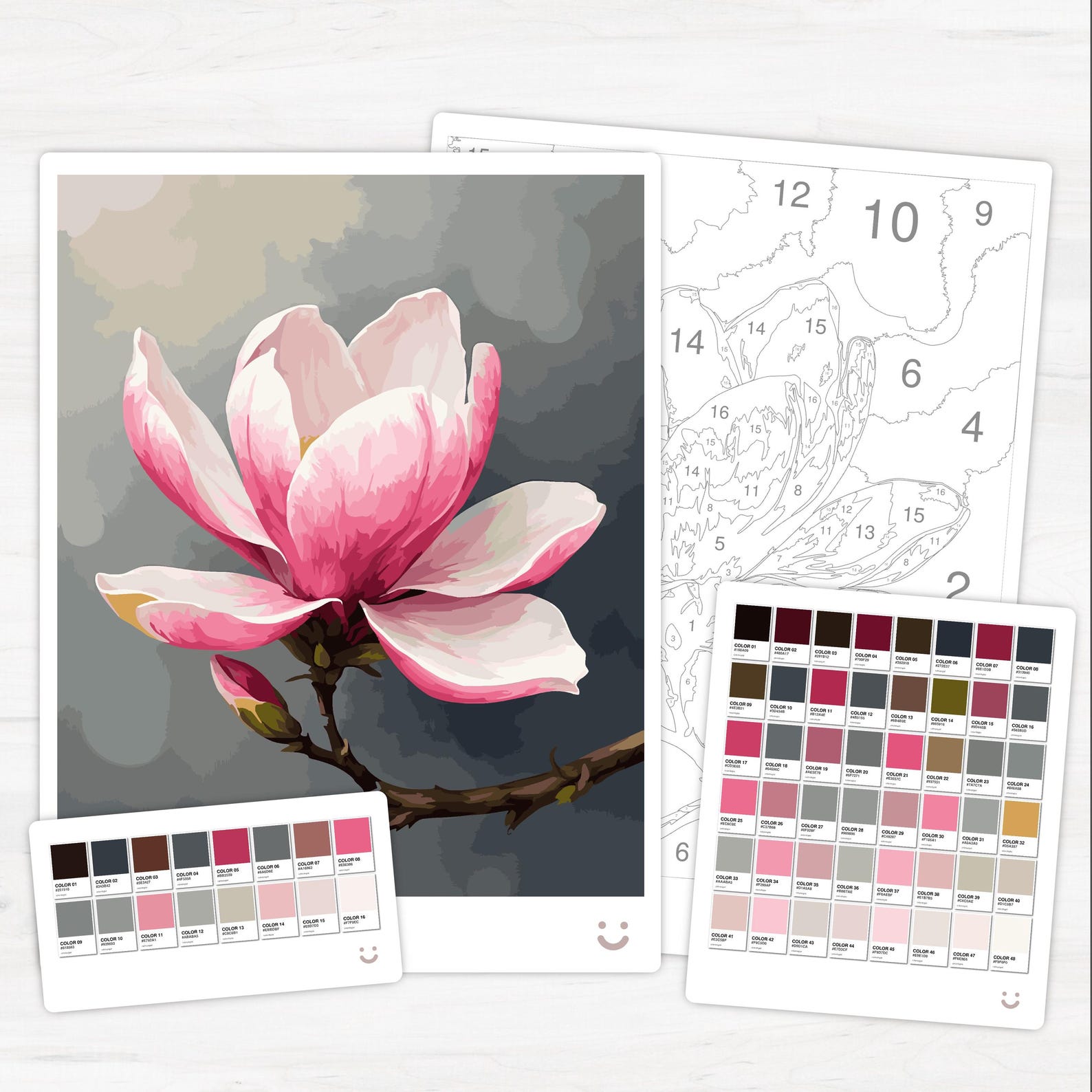 Single Blossom Closeup - Color by Number - Digital & Printable - 4 ...