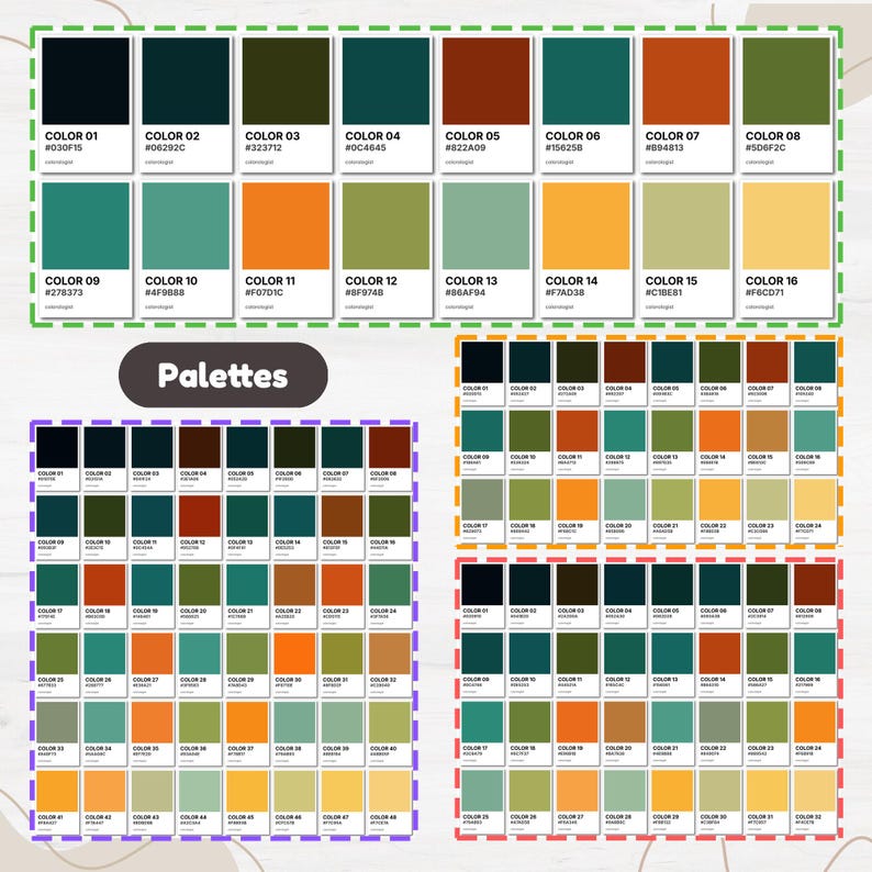 Mystical Forest Color by Number Pages, Paint by Number, Digital ...
