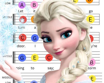 Let It Go (from Frozen) Easy Piano Sheet Music, Digital Downloadable ...