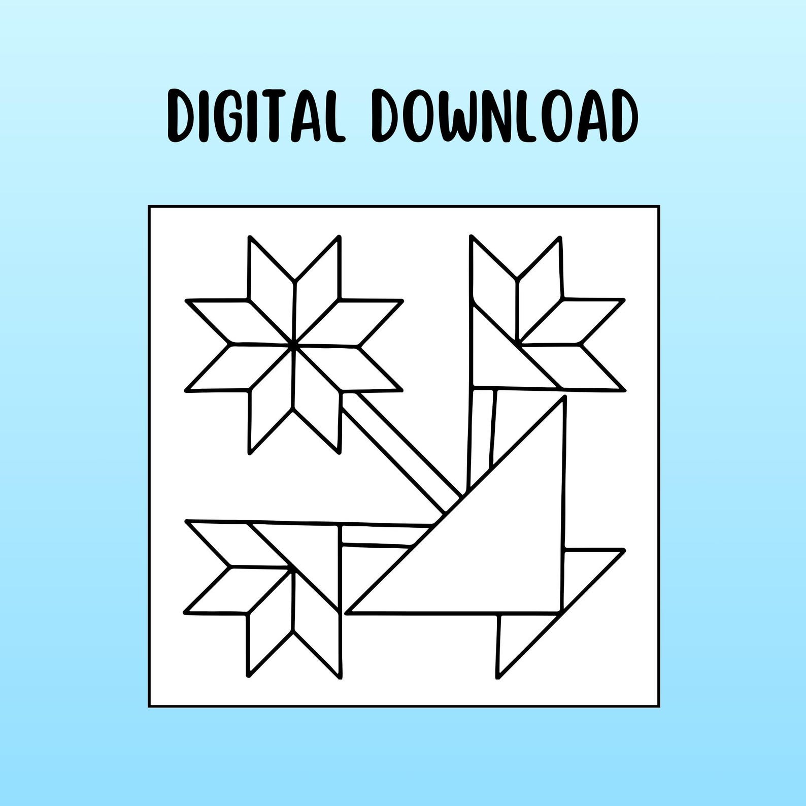 Barn Quilts Coloring Pages 40 Instant Download Images Activity Book for ...