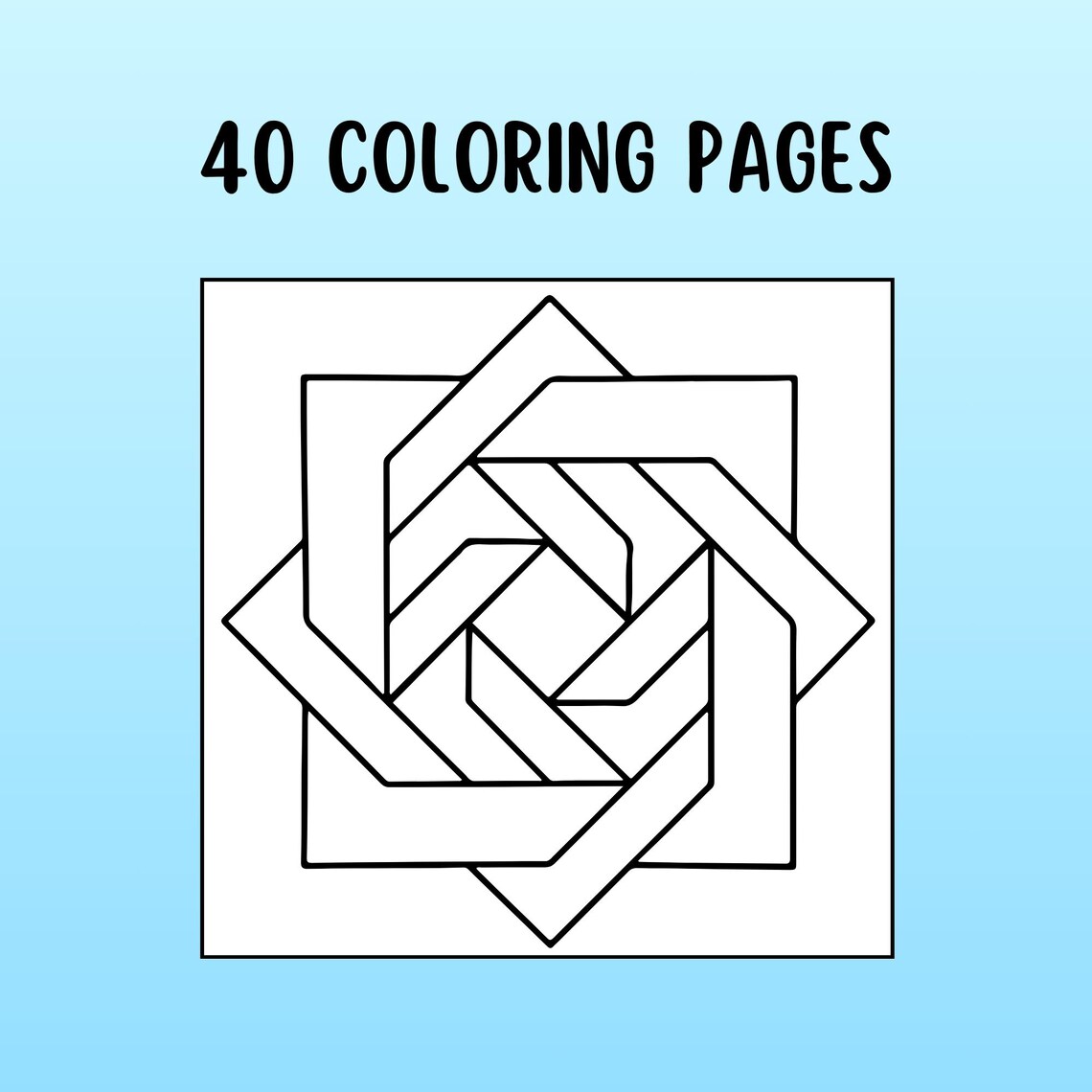 Barn Quilts Coloring Pages 40 Instant Download Images Activity Book for ...