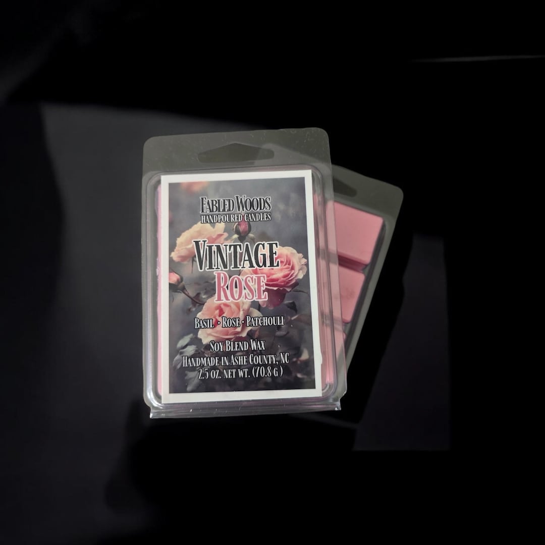 Vintage Rose Wax Melt | 2.5oz Clamshell Snapbar Wax Melts | Strong ...