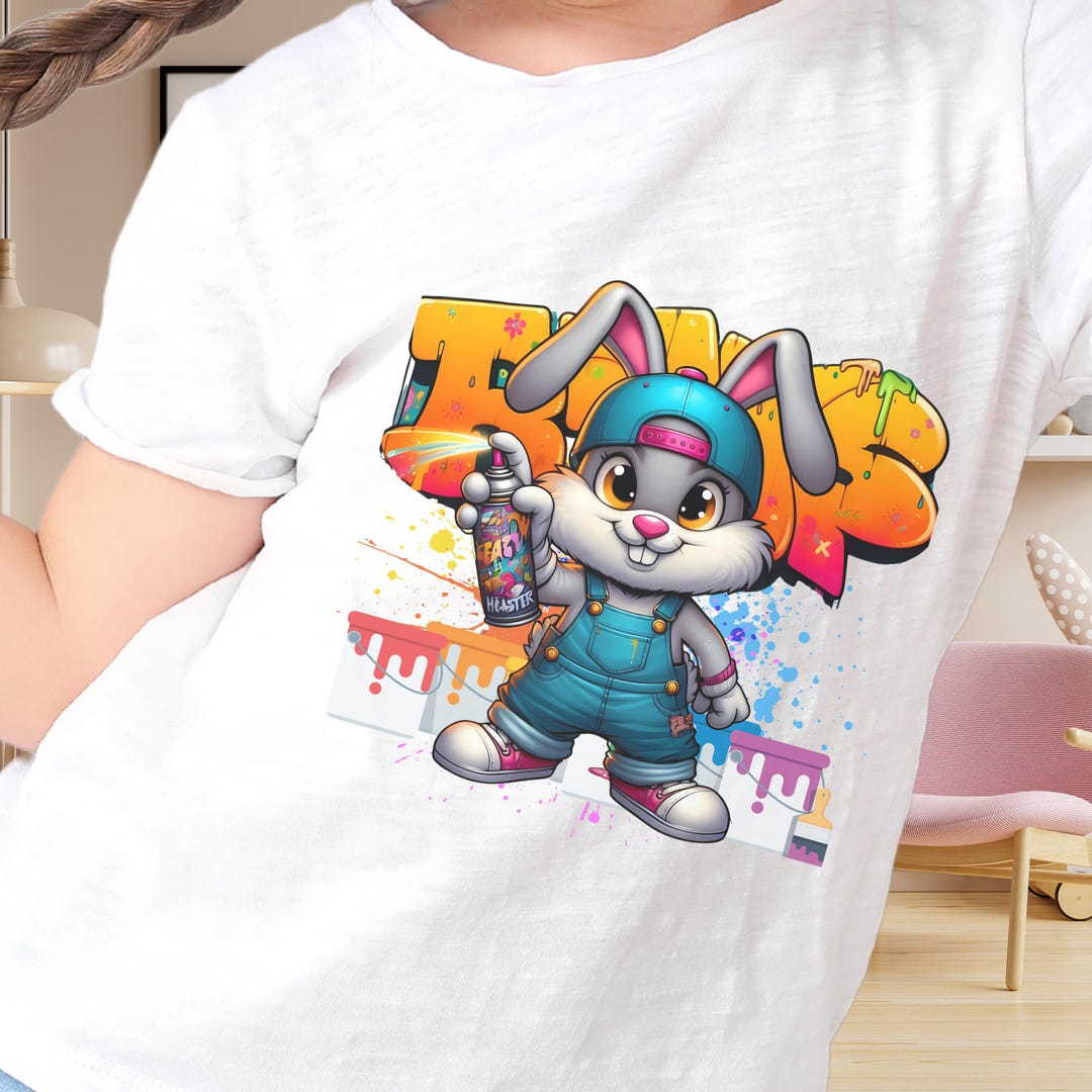 Graffiti Easter Bunny PNG Street Art Bunny Clipart Urban Easter Egg ...