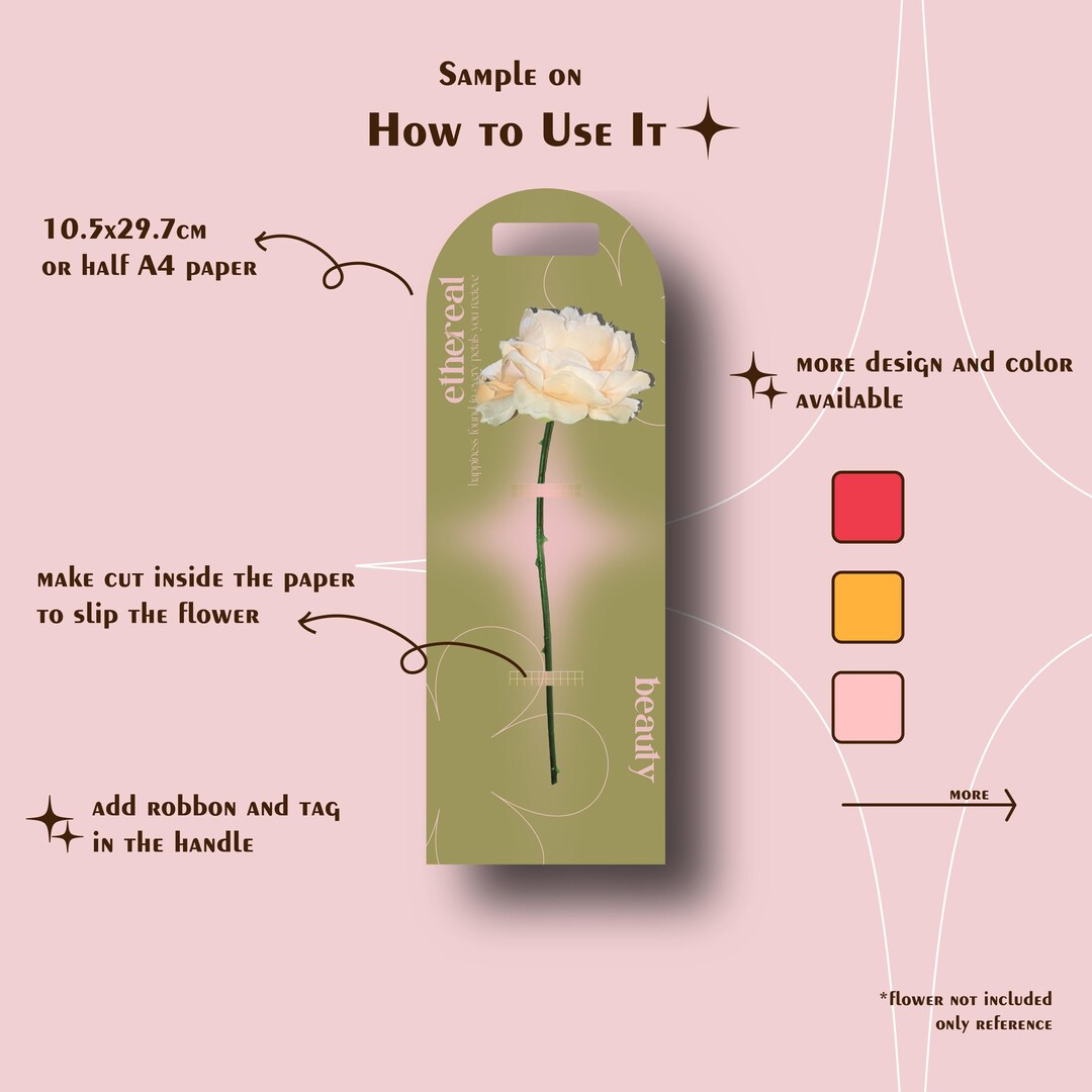 Flower Holder Card - Etsy