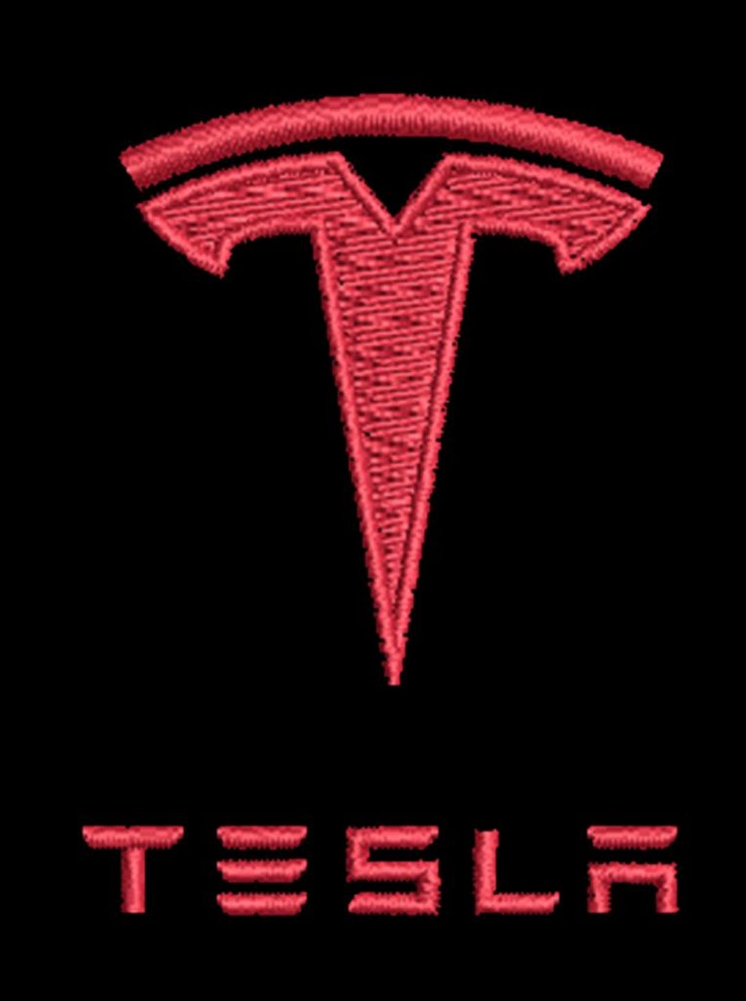 Tesla Embroidery Design | Embroidery Cap Logo | Custom Tesla Cap Logo ...