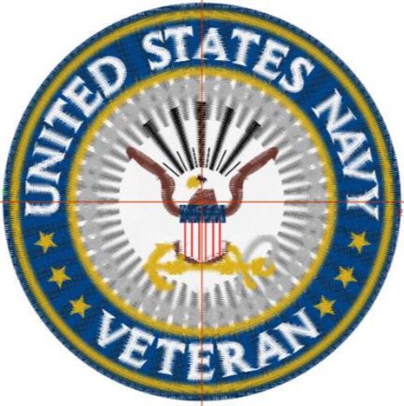 US Navy Veteran Embroidery Design | Military Badge Machine Embroidery ...