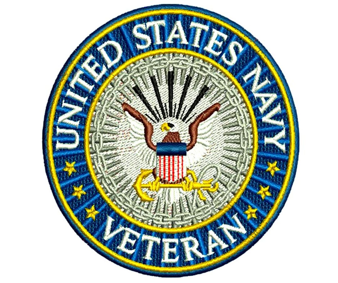 US Navy Veteran Embroidery Design | Military Badge Machine Embroidery ...