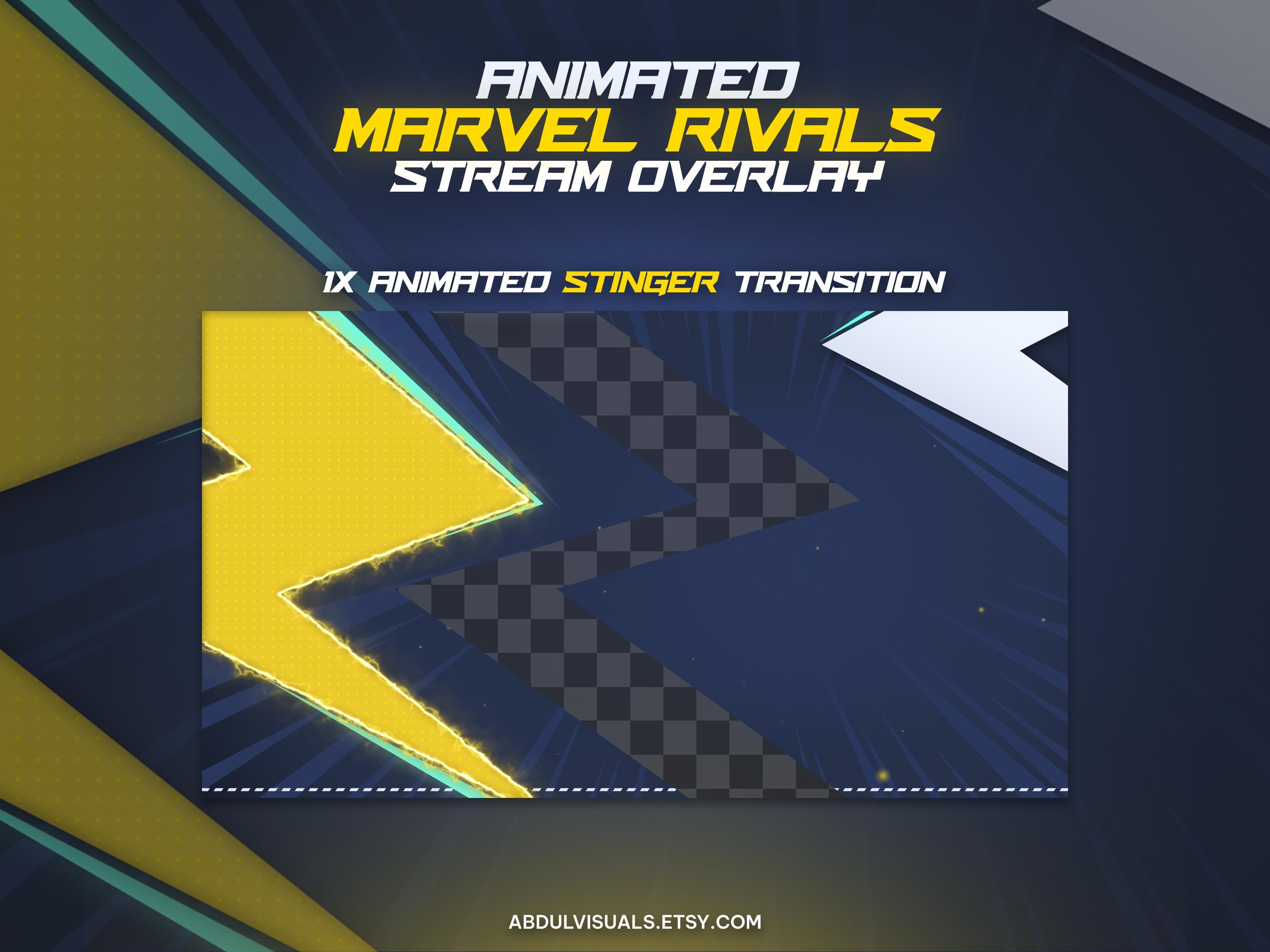 Animated Marvel Rivals Stream Overlay, Twitch Overlay, Stream Pack ...