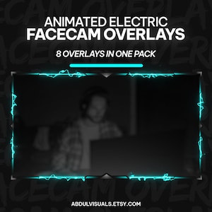 Animated Electric Overlays | Webcam Overlay | Electric Cam Overlay ...