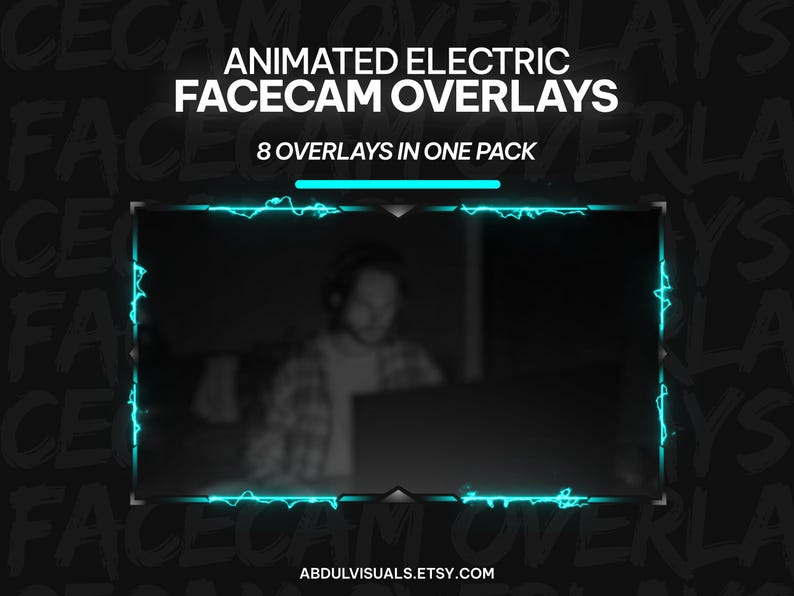 Animated Electric Overlays | Webcam Overlay | Electric Cam Overlay ...