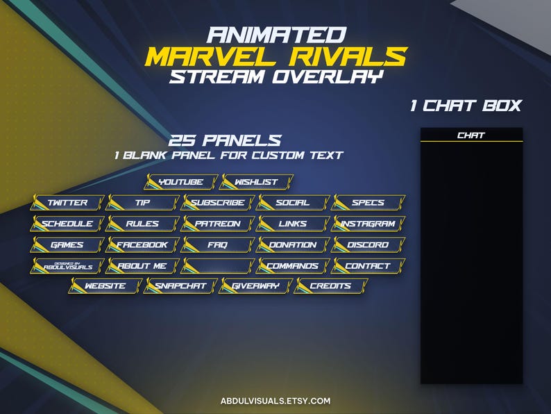 Animated Marvel Rivals Stream Overlay, Twitch Overlay, Stream Pack ...