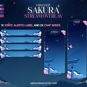Sakura, Pink Cherry Blossom Stream Package, Pink Sakura Overlay ...