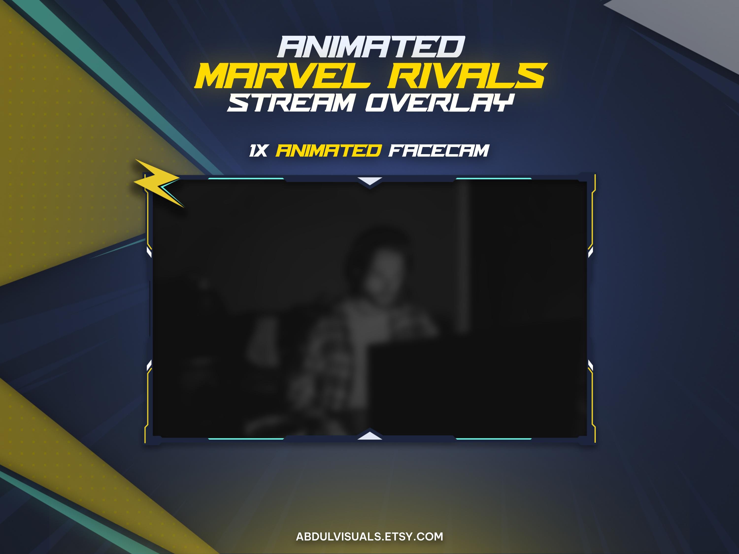 Animated Marvel Rivals Stream Overlay, Twitch Overlay, Stream Pack ...