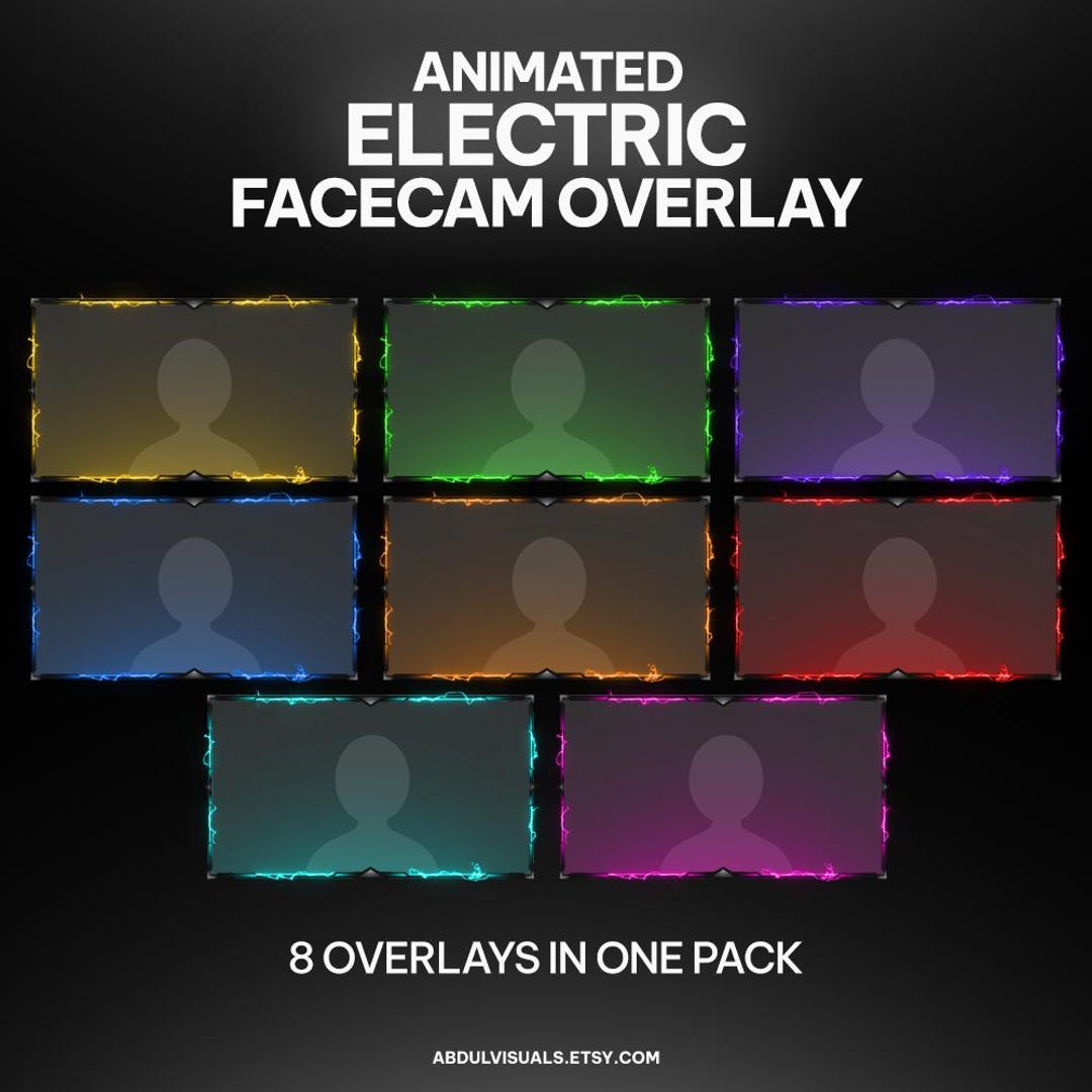Animated Electric Overlays | Webcam Overlay | Electric Cam Overlay ...