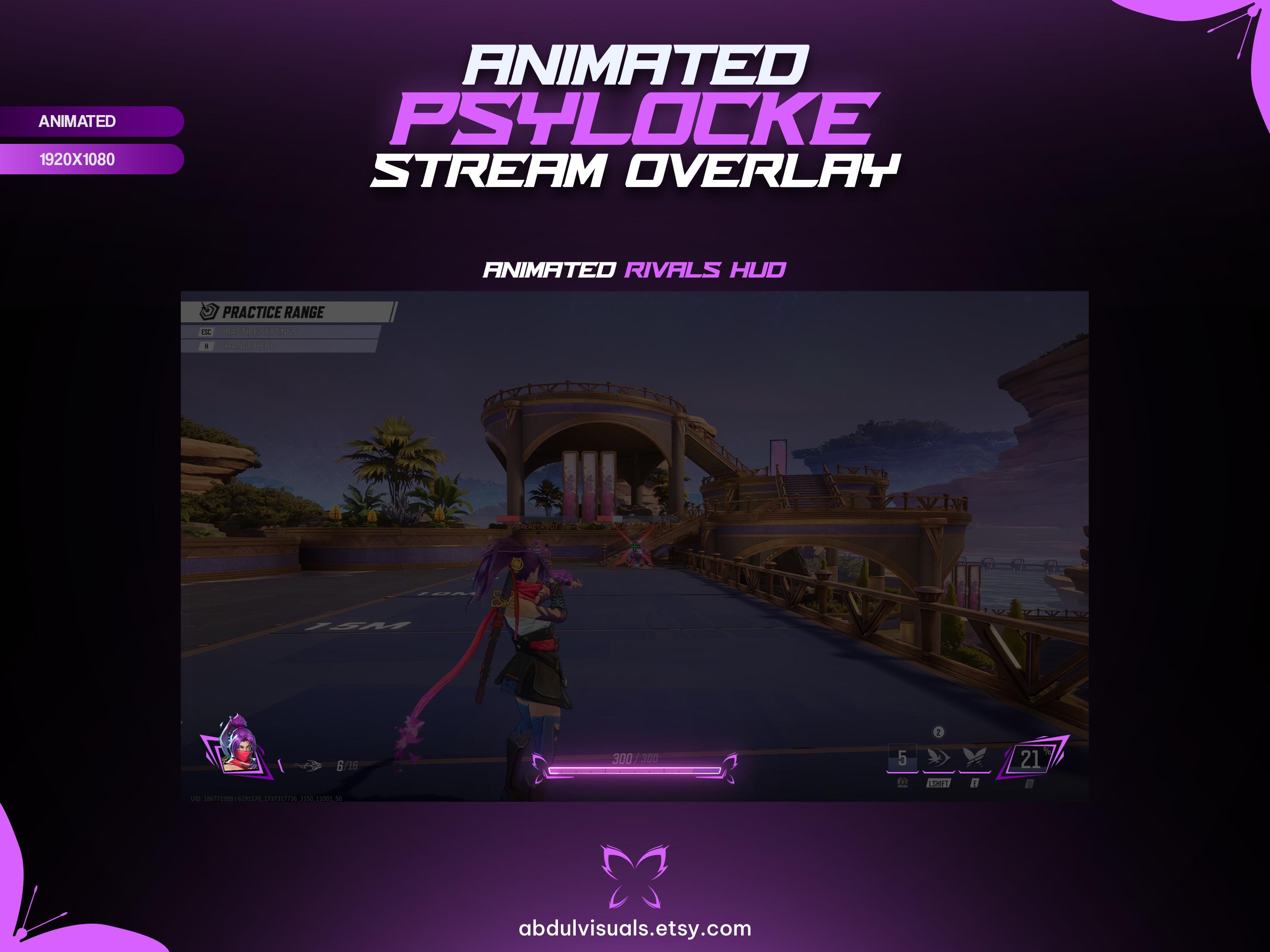 Animated Psylocke Stream Overlay - Marvel Rivals Stream Overlay ...