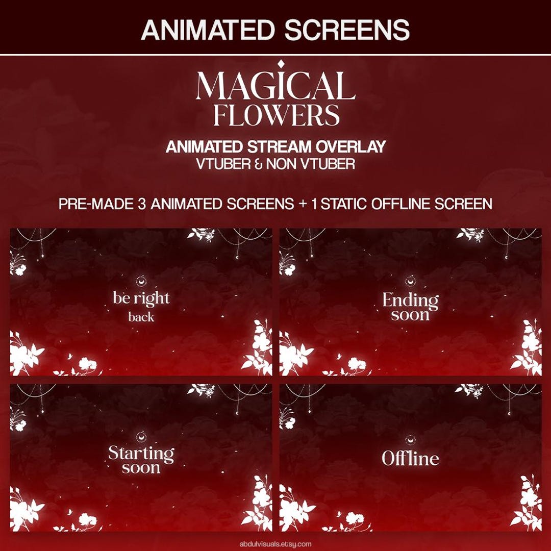 Magical Flowers Animated Screens - Falling Petals - Red and White ...