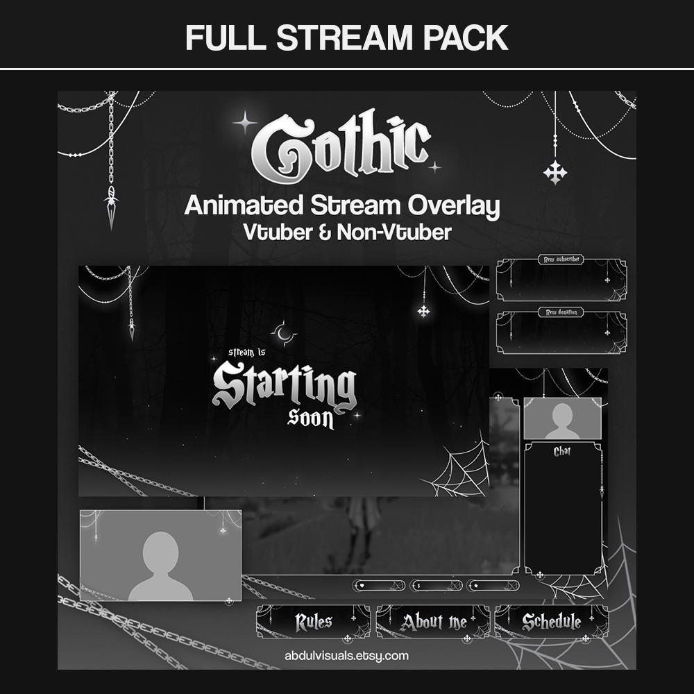 Goth Animated Screens - Black and White - Moon - Stars - Starting ...