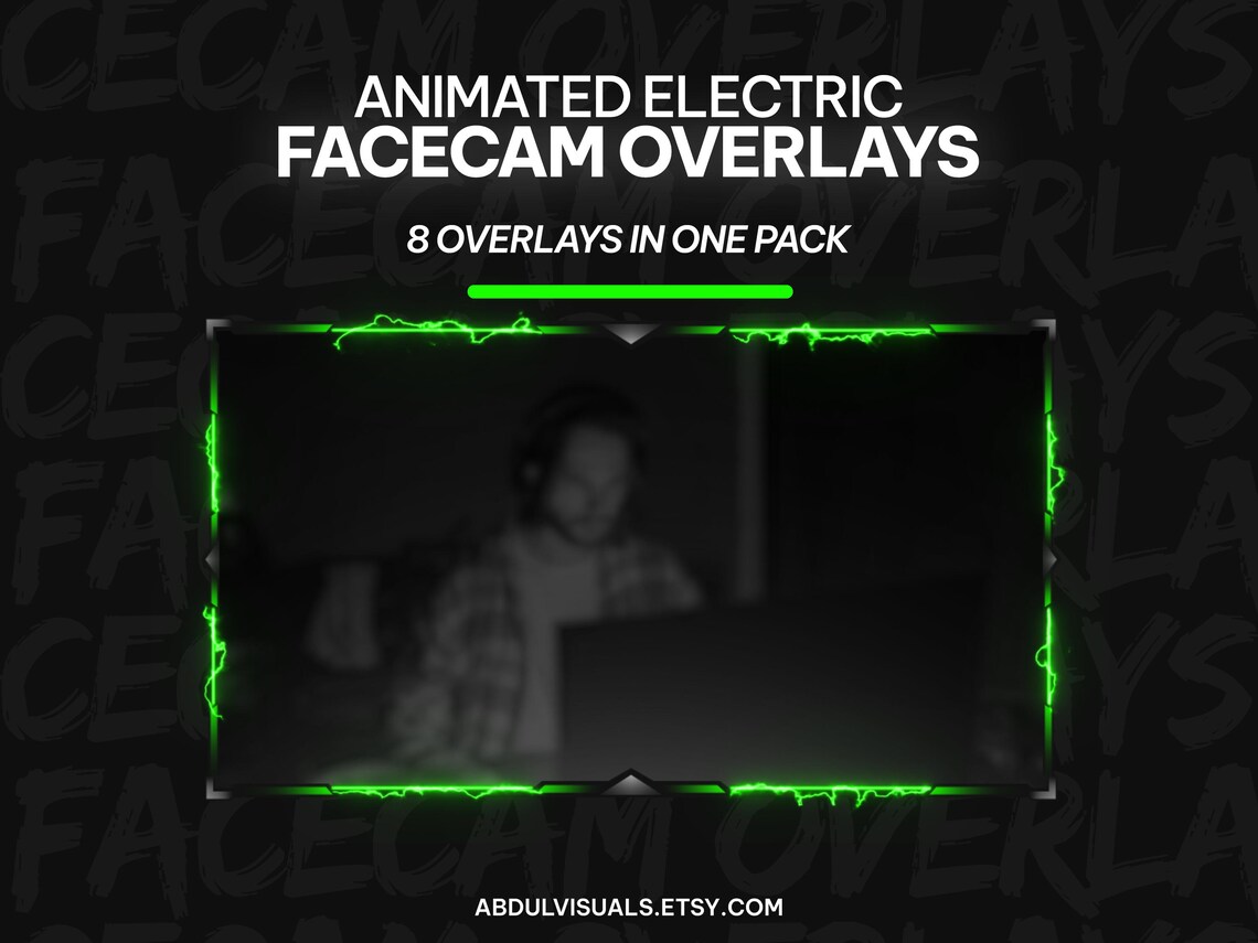 Animated Electric Overlays | Webcam Overlay | Electric Cam Overlay ...