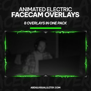 Animated Electric Overlays | Webcam Overlay | Electric Cam Overlay ...