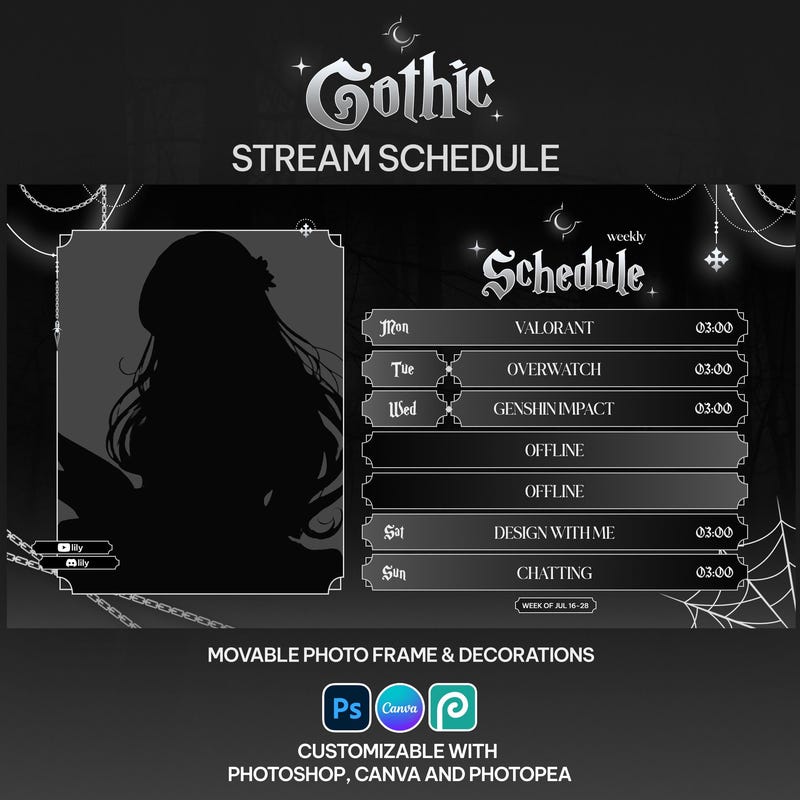 Templates Goth - Etsy