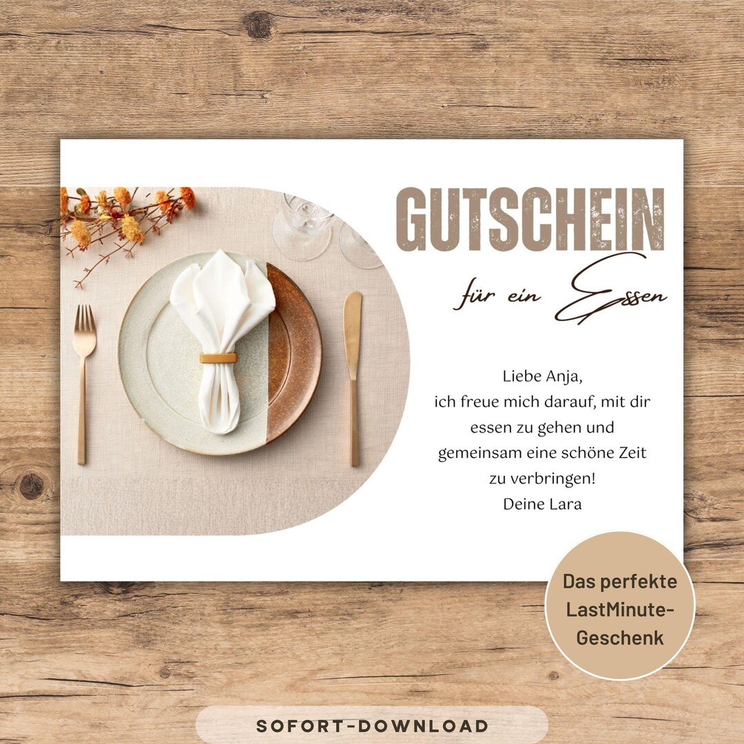Printable Voucher Dinner, Voucher Gift, PDF Download Available ...