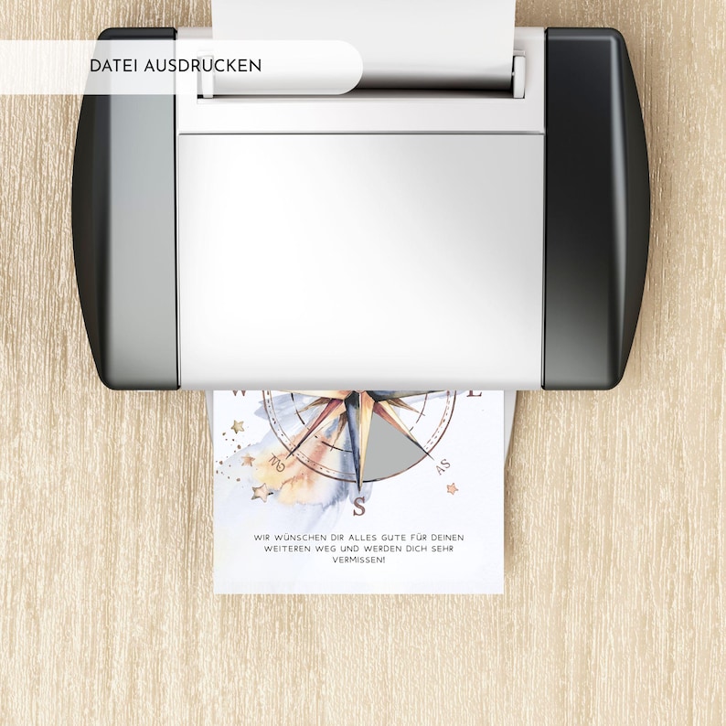 Farewell Money Gift Card | Compass Printable (PDF Download) - Etsy