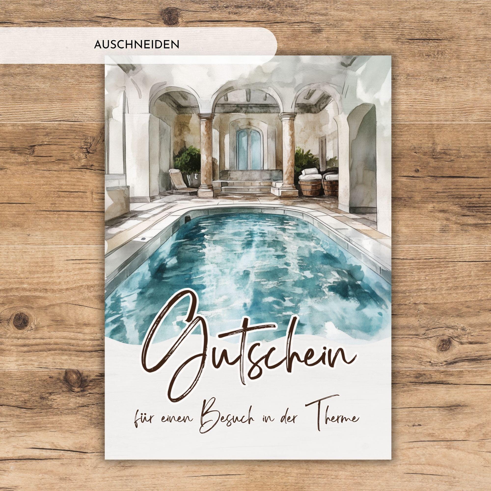 Printable Voucher Thermal Bath, PDF Download Available Immediately - Etsy
