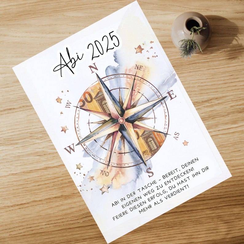 High School Diploma Money Gift | German Text, Graduation (PDF Download ...