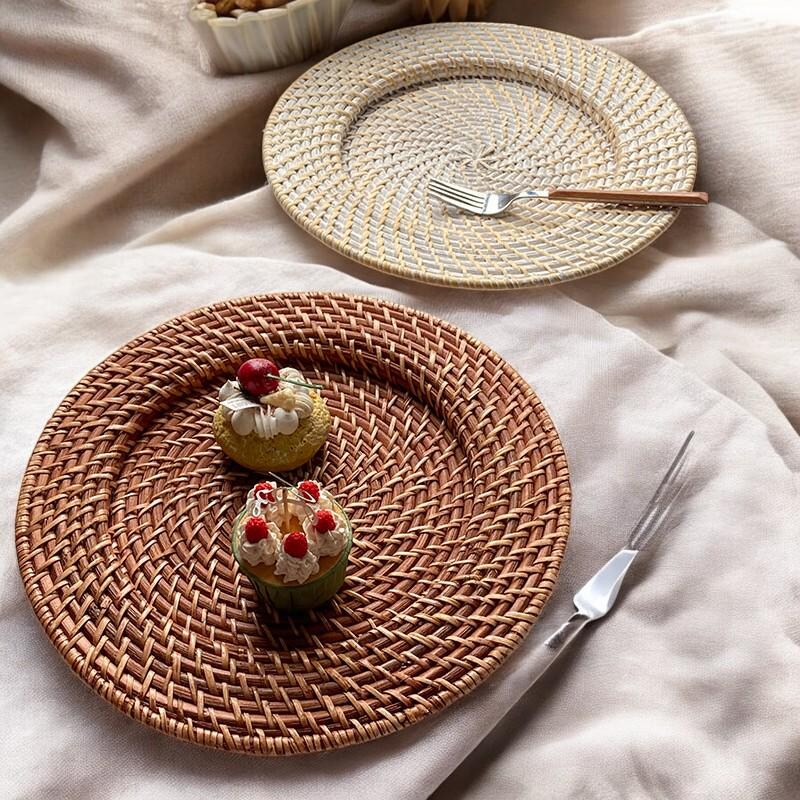 Rattan Chargers - Etsy