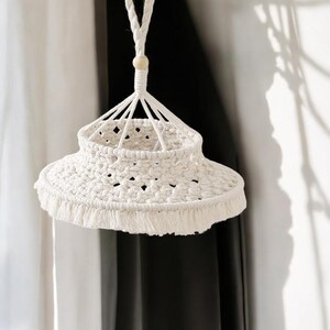 Handmade Macrame Lamp Shade: Boho Cotton Pendant Light Cover - Etsy