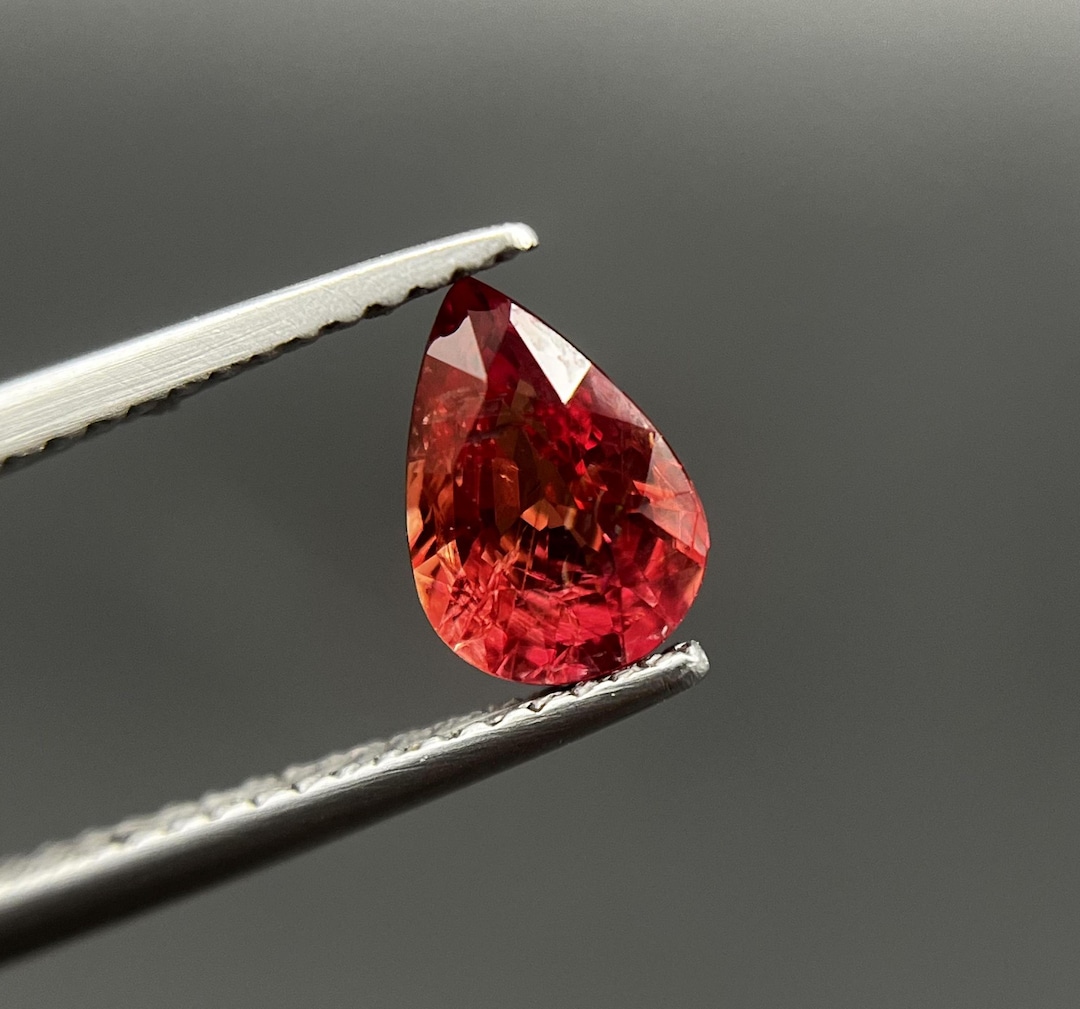 Natural Sapphire Certified 1.15ct | AIG Certified No Heat | Orangy Red ...