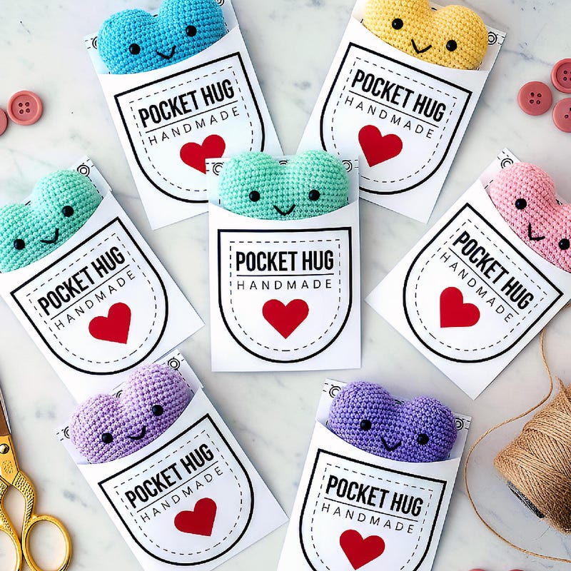 Pocket Hug Tags Pdf - Etsy UK