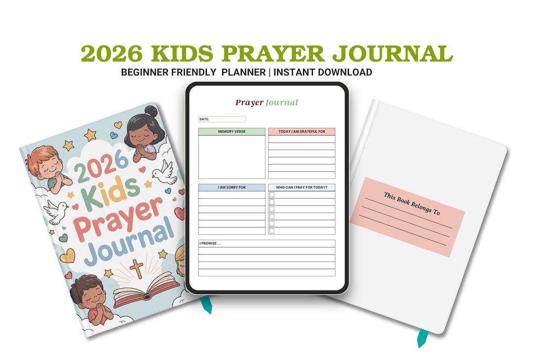 Kids Prayer Journal – Daily Prompts, Gratitude, Bible Memory (digital ...