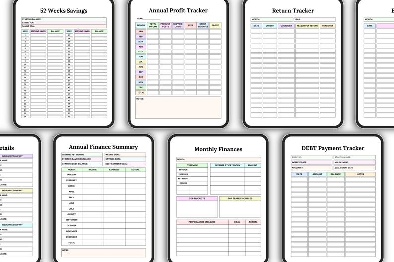2026 Financial Planner Printable - Budget Tracker, Expense Log, Income ...