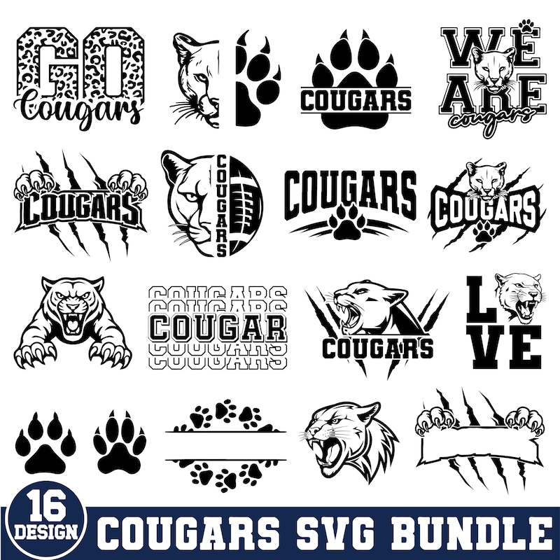 Cougar Svg Paw Spirit - Etsy