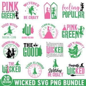 Wicked Svg,wicked Movie Svg,wicked Pink and Green Svg,i Have Been ...