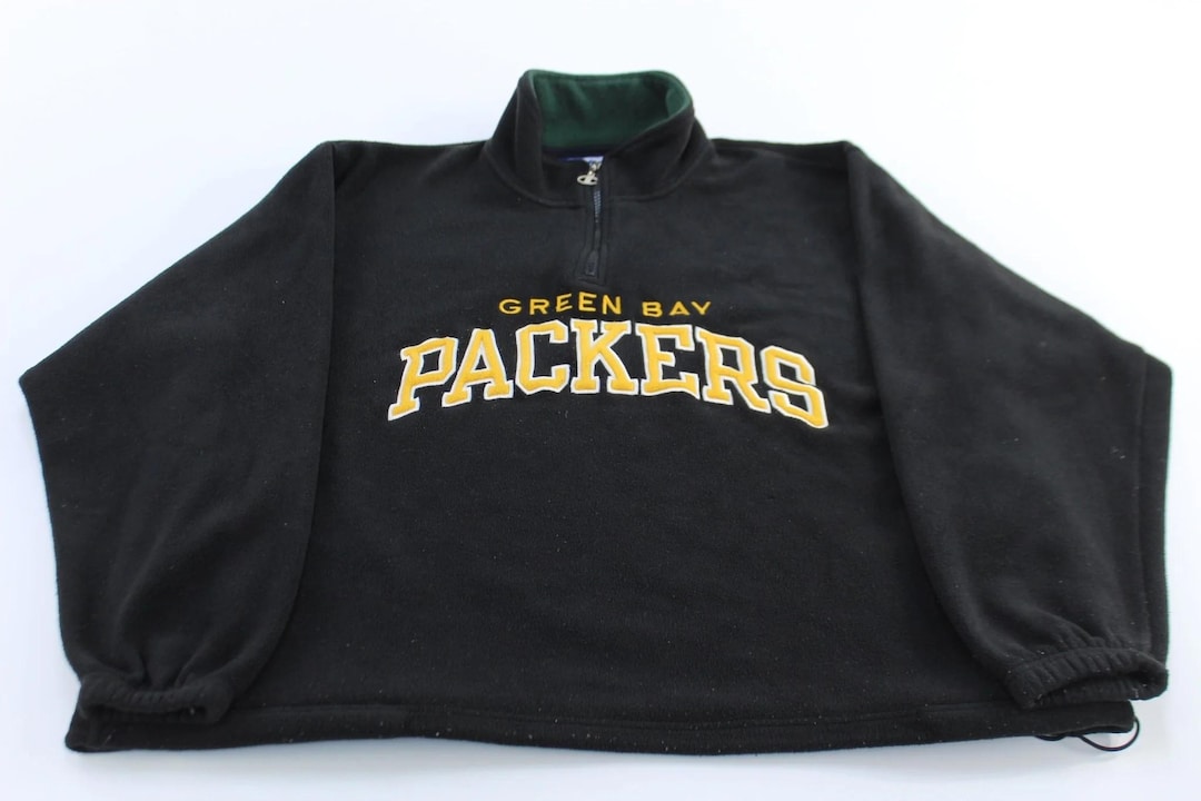 90's Green Bay Packers Football Embroidered Fleece Champion Pullover - Etsy