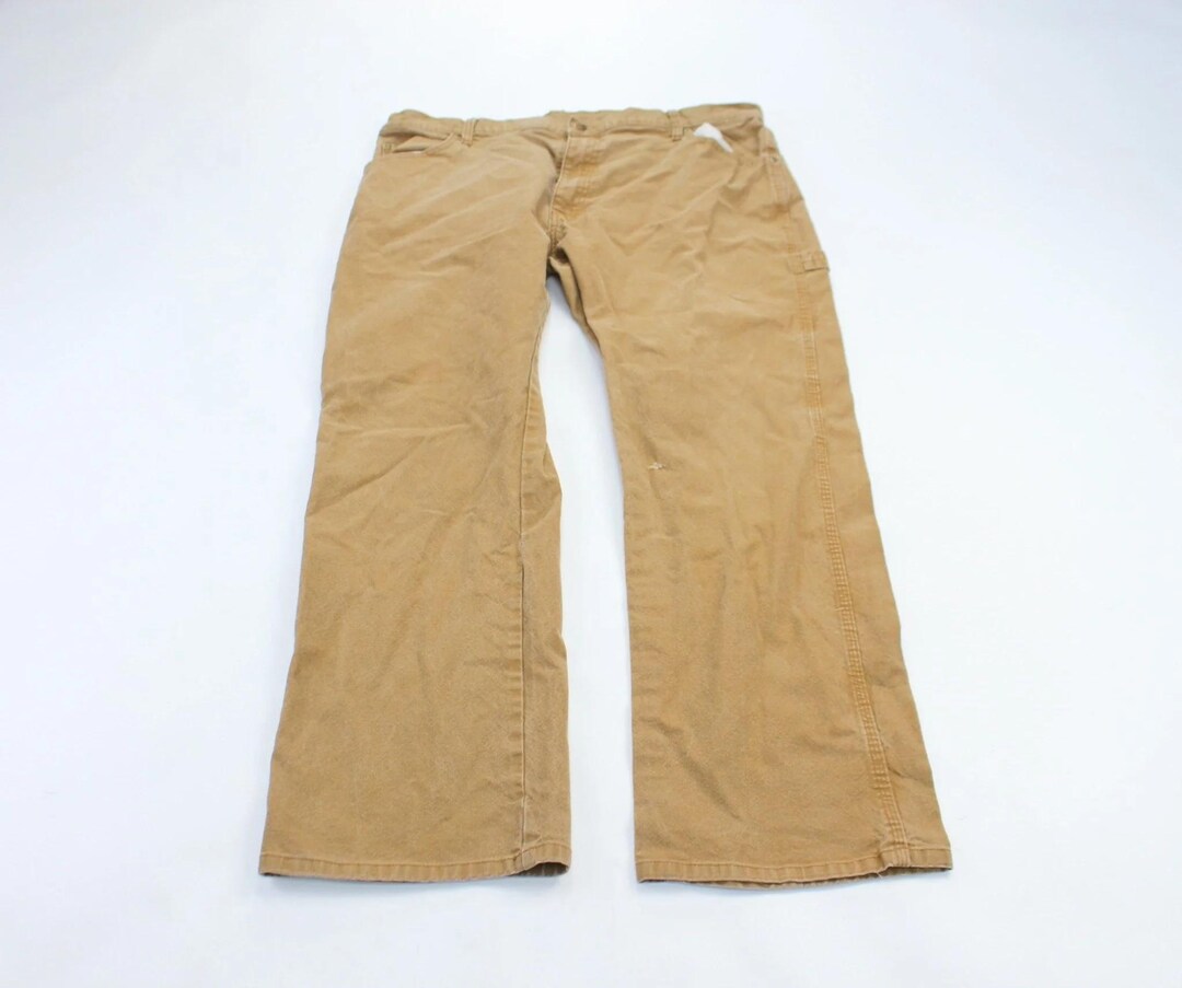 Dickie's Logo Patch Tan Carpenter Pants - Etsy