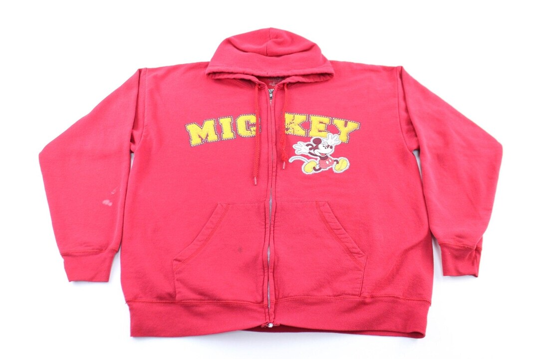 Mickey Mouse Red Zip up Jacket - Etsy