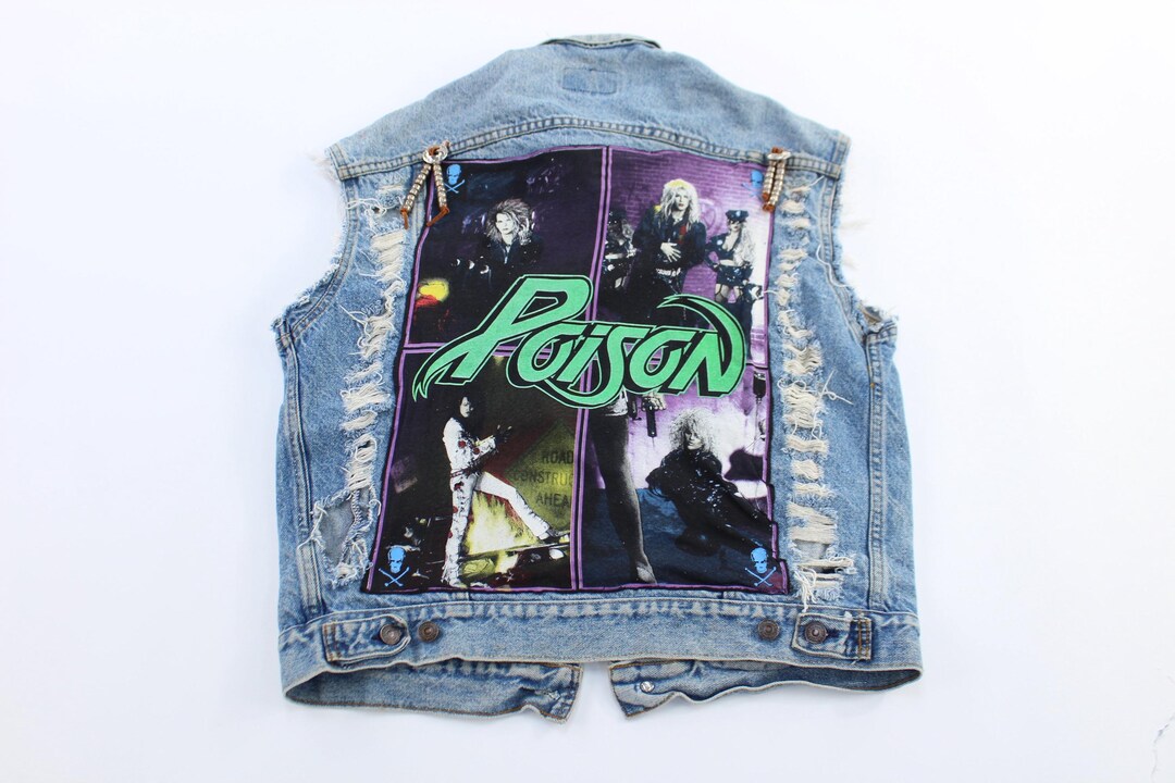 90's Levi's Poison Denim Vest - Etsy
