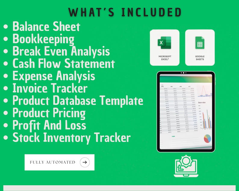 Small Business Excel & Google Sheets Templates Bundle (digital Download ...