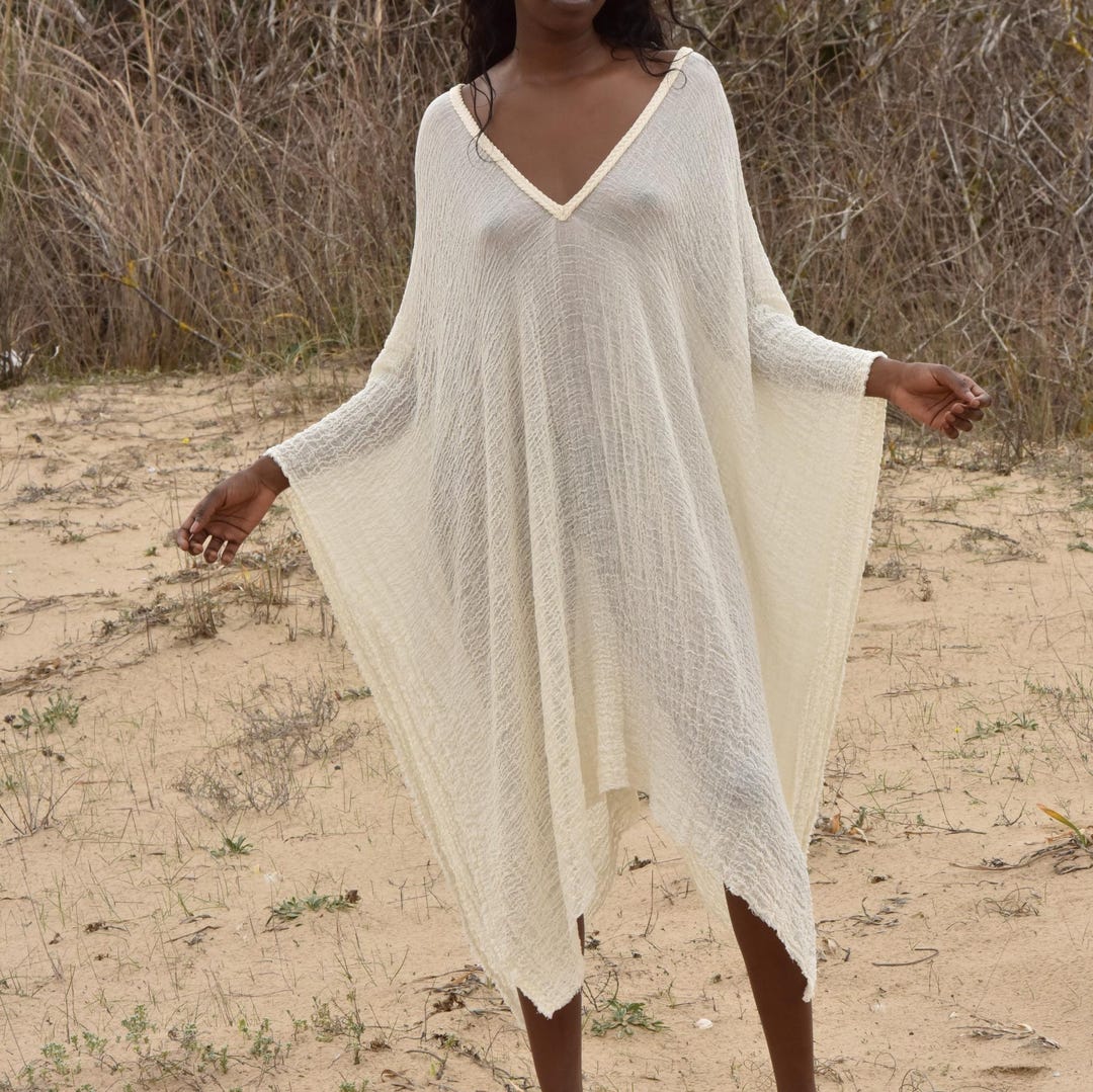 Boho Poncho, Beach Cover Up, Sheer Poncho, Breathable Poncho, Summer ...
