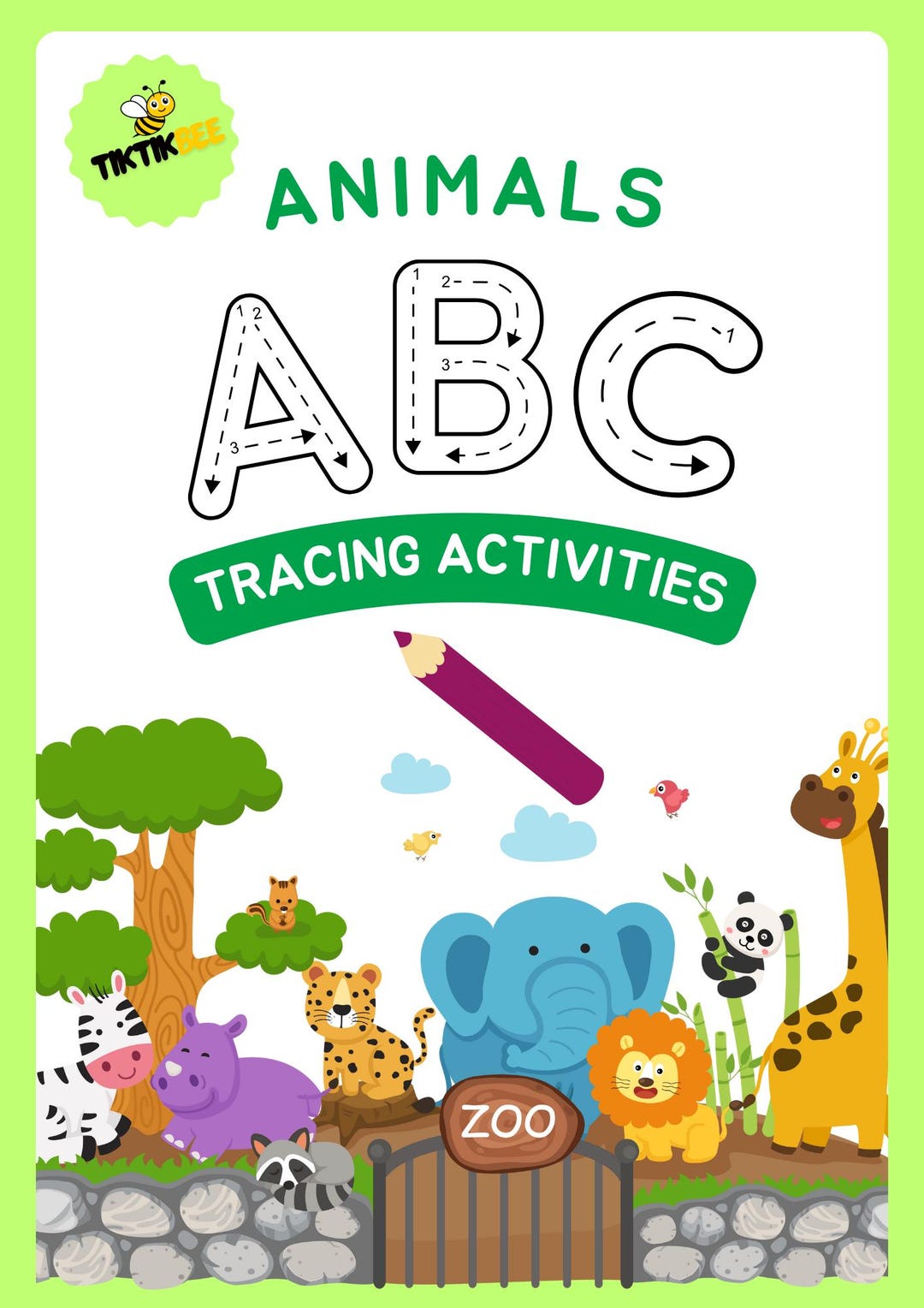 Animals ABC Tracing Activities | Fun Digital Handwriting Practice for ...